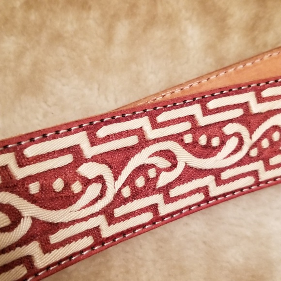 Vintage | Accessories | Authentic Piteado Leather Belt | Poshmark